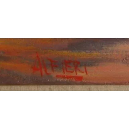 Philippe Alfieri, Circus Tents, Oil on Canvas, Signed l.l. | Chairish