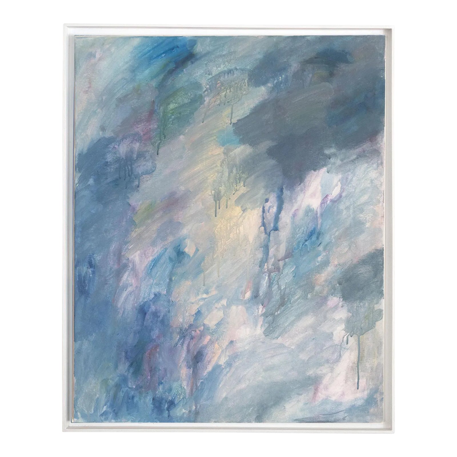 "Aether" Framed Abstract Painting in Blue and Violet by Molly Frances ...