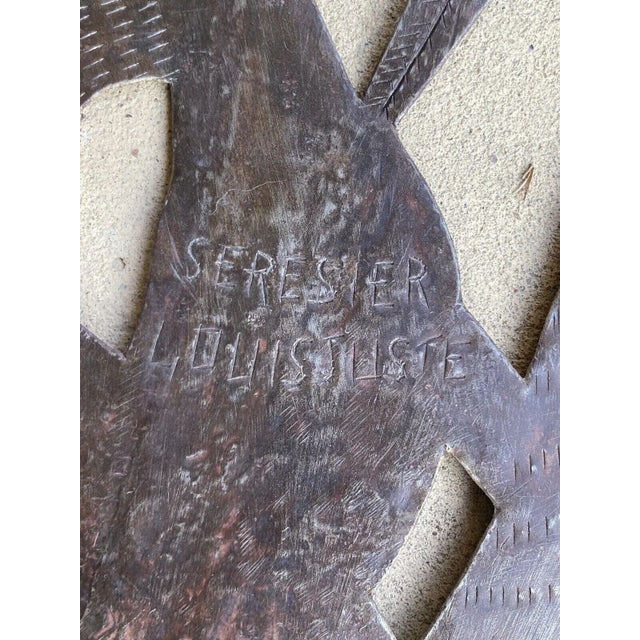 1970s Seresier Louis-Juste Original Signed Folk Art “Birds” Metal ...
