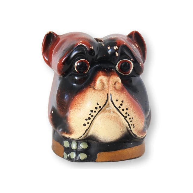 Antique English Porcelain Pug Dog Smash Bank | Chairish