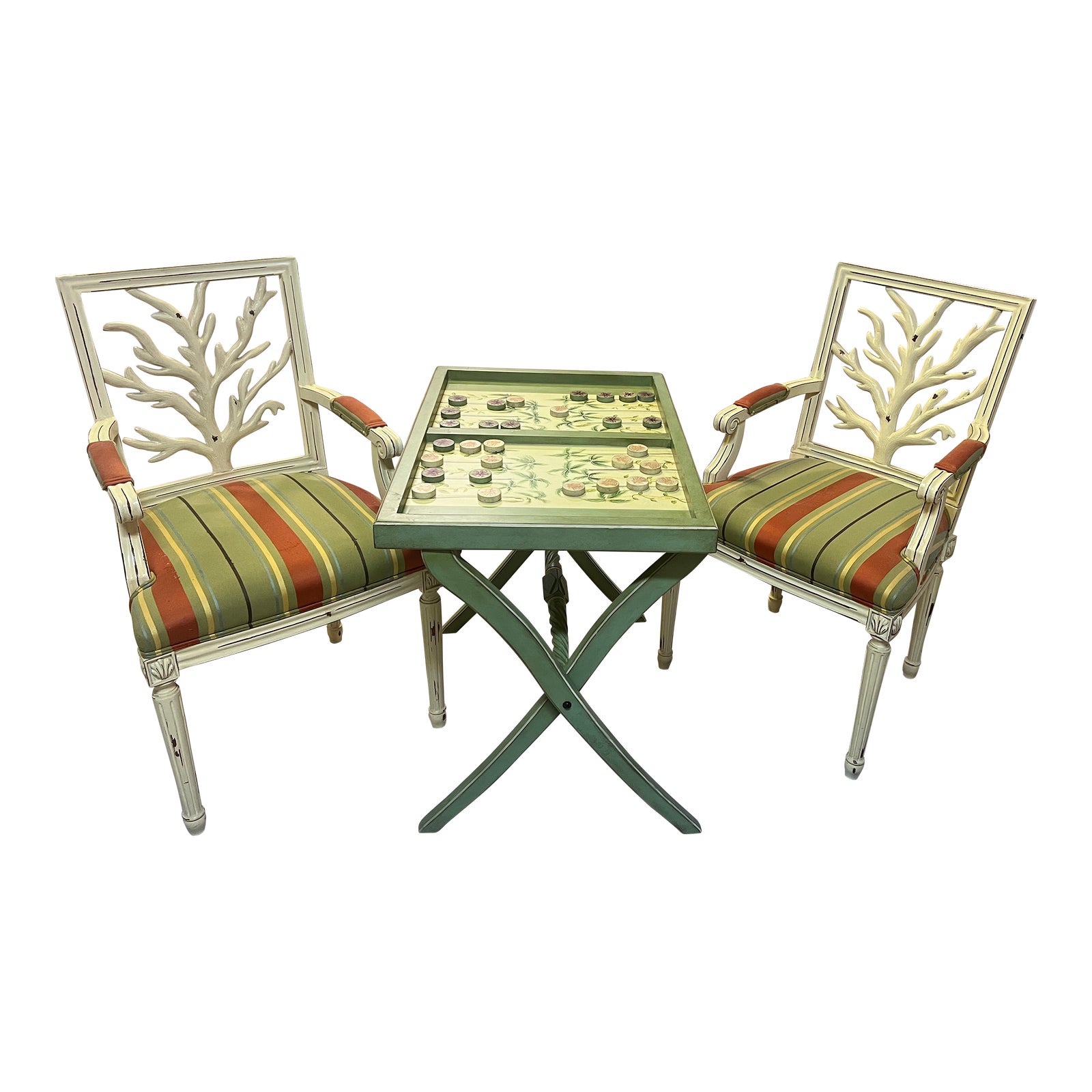 1990s Game Table and Chairs - Set of 4 | Chairish