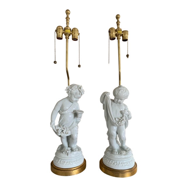 Early 19th Century J D’Aste Capodimonte Bacchus Lamps - a Pair | Chairish