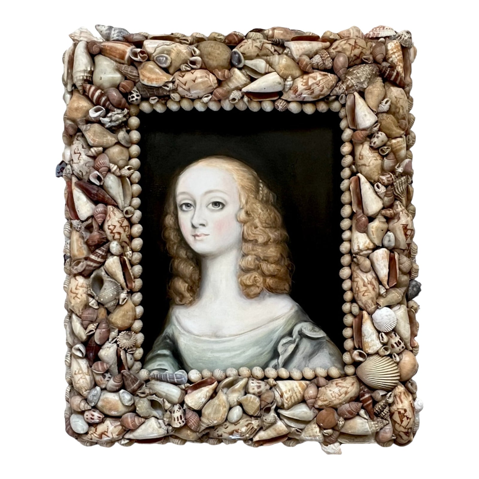 Framed Portrait: "Elizabeth Wandered Along the Beach Collecting Her ...