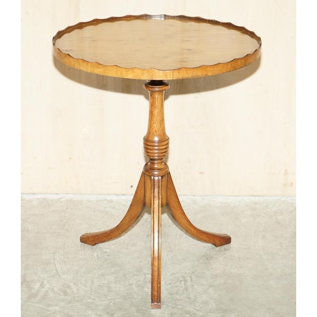 Side Table in Burr Yew Wood | Chairish