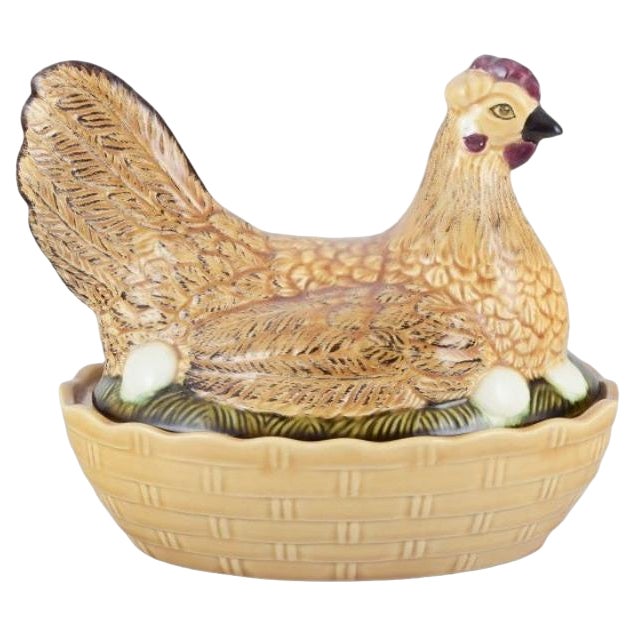 Porcelain Hen Bowl, Germany, Mid-20th Century | Chairish