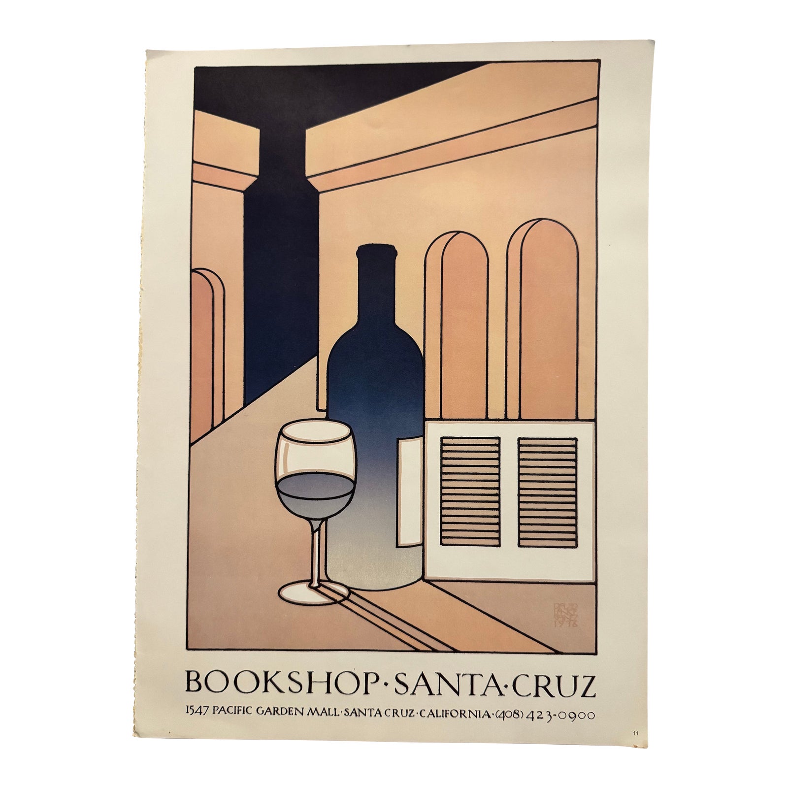 David Goines Book Shop Santa Cruz Print Litho | Chairish