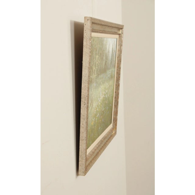 Hyun Bo Yoo 'Girl in Flower Field' Framed Oil Painting | Chairish