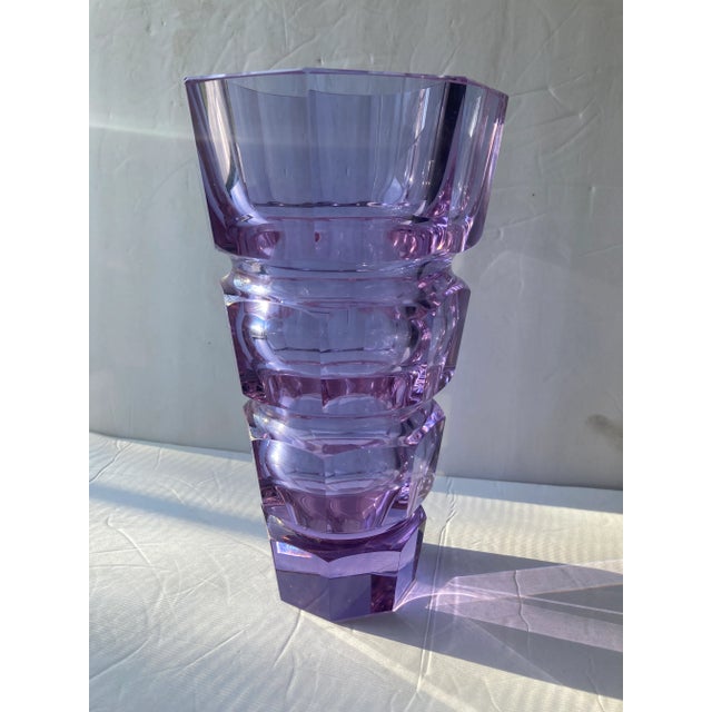 1990s Alexandrite Moser Large Glass Vase | Chairish