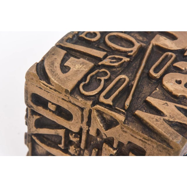 Sheldon Rose Vintage Alpha Typographic Square Cube Sculpture MIxed ...