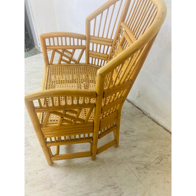Large Vintage Rattan Brighton Chair | Chairish