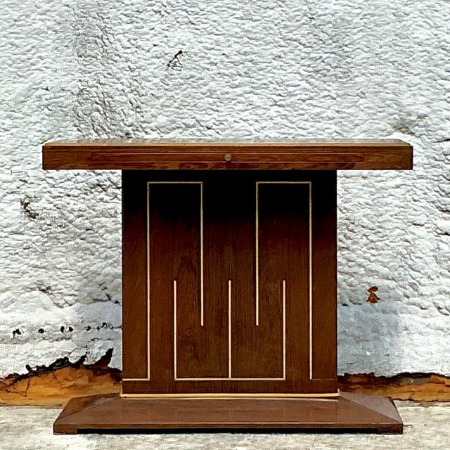 Vintage Boho Inlay Side Table | Chairish