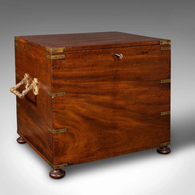 1850s Antique Victorian English Campaign Cellarette | Chairish