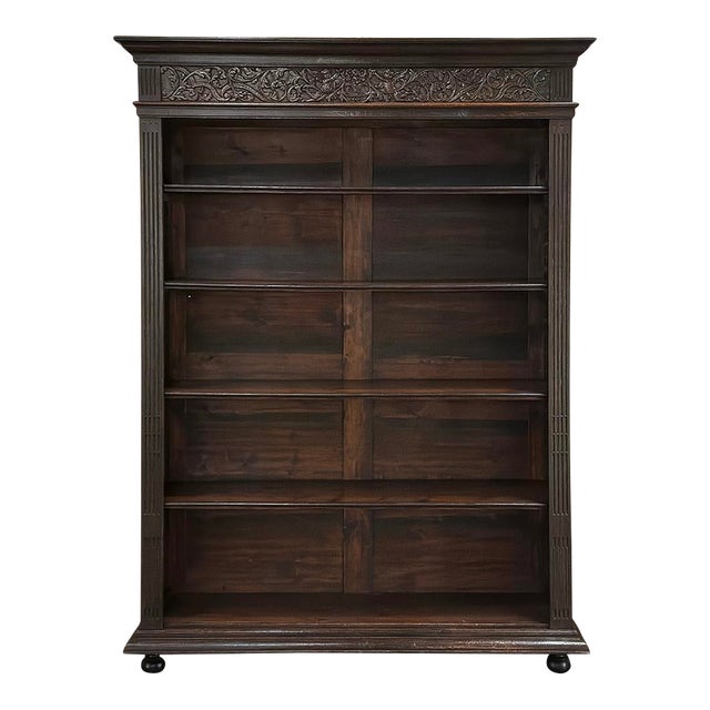 19th Century French Neoclassical ~ Renaissance Open Bookcase | Chairish