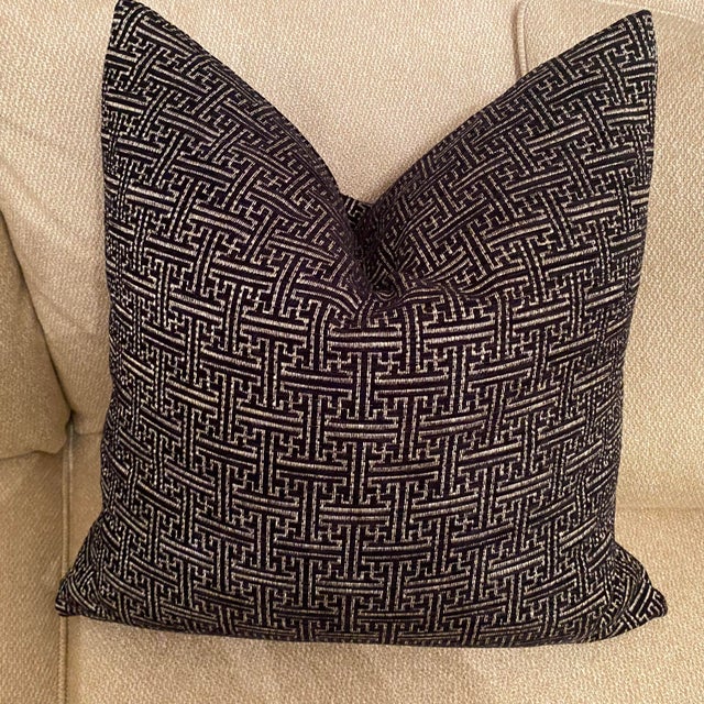 Pair of 21" Greek Key Pillows | Chairish