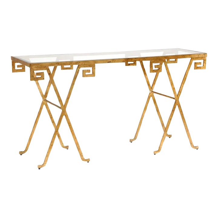 Chelsea House Greek Key Console | Chairish