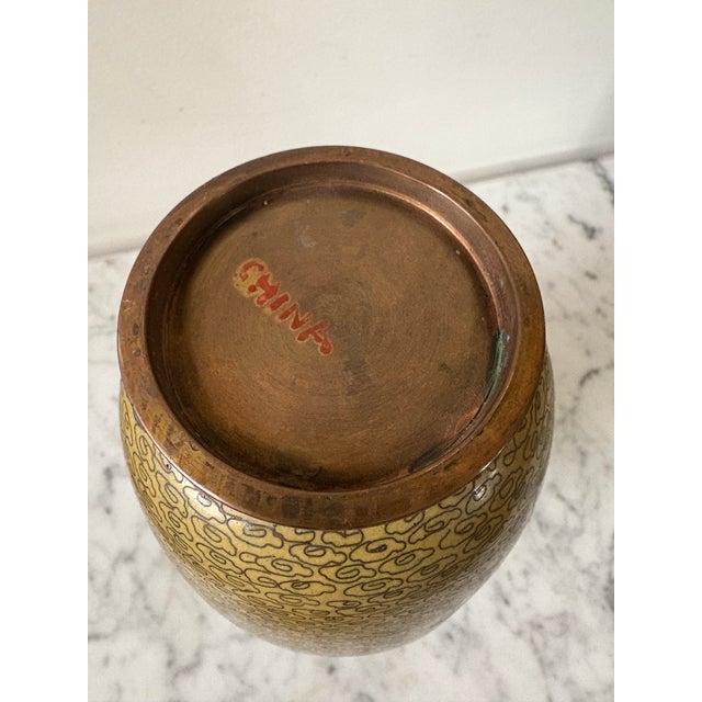 Early 20th Century Antique Chinese Cloisonne Vase | Chairish