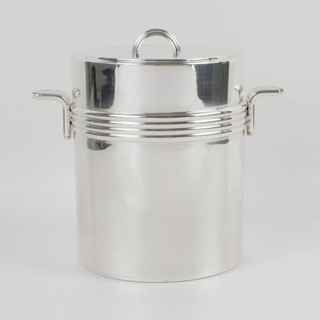 Christian Dior Home Silver Plate Ice Bucket Cooler | Chairish