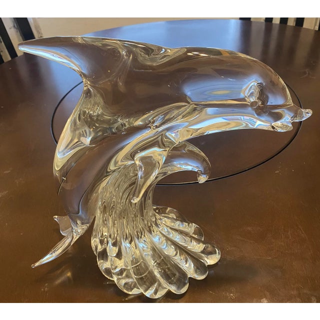 Vintage Dolphin Modern Art Glass Signed Hand Made Morano Style Dolphin ...
