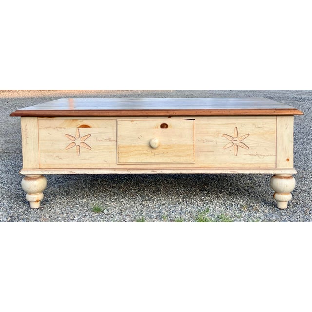 Ethan Allen Farmhouse Pine Coffee Table | Chairish