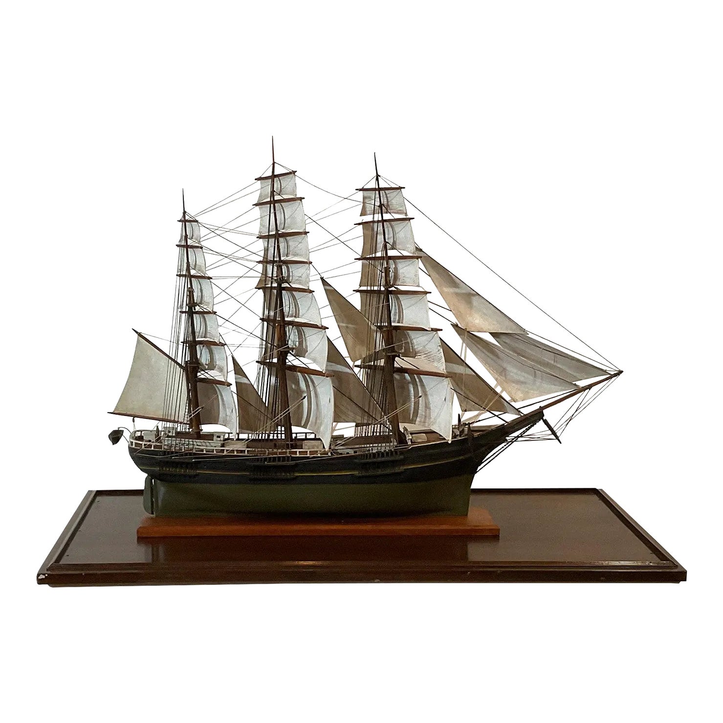 Antique Model of a Full Rigged Windjammer | Chairish
