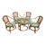 1980s Vintage Rattan Bentwood Patio Dining Set of 5 | Chairish