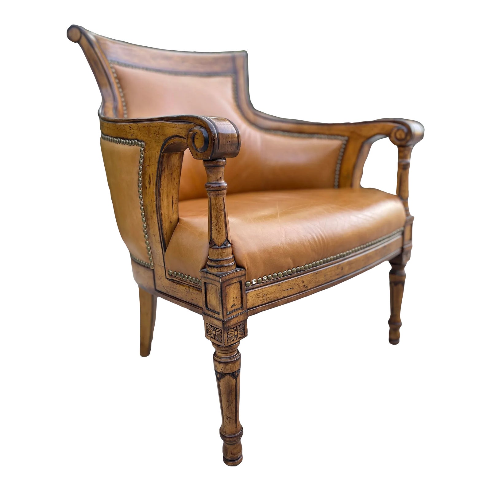 Louis XVI Chair With Nailhead Trim by Liz Caliborne | Chairish