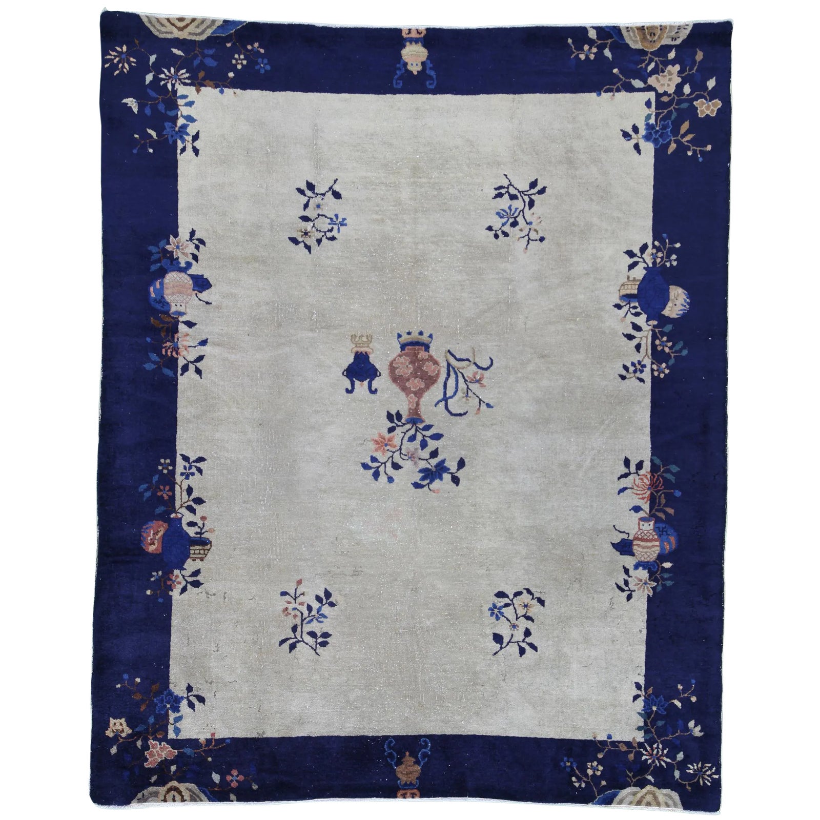 Early 20th Century Antique Chinese Wool Rug - 5′ × 8′ | Chairish