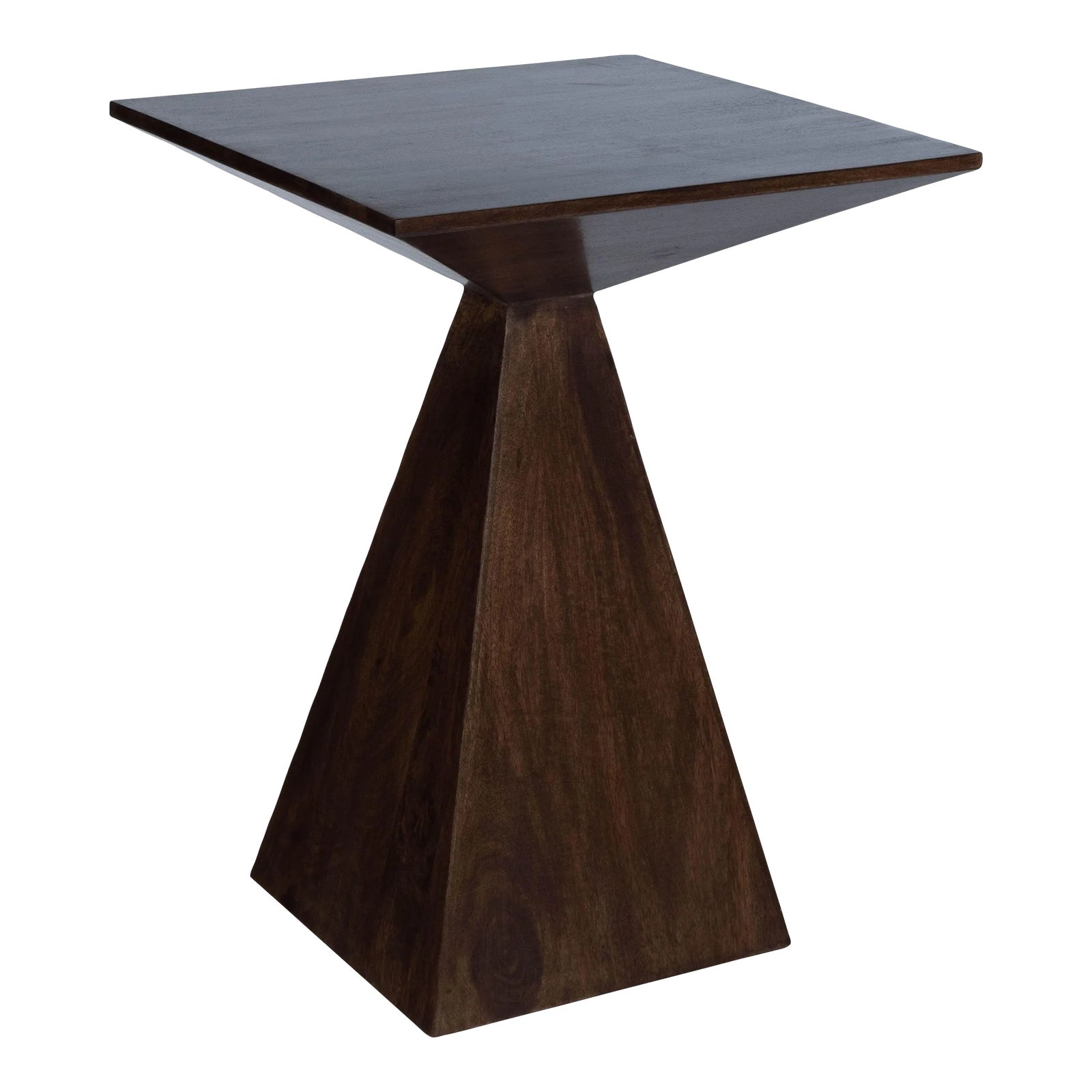 Titus Modern End Table, Dark Brown | Chairish