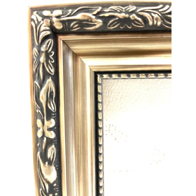 Italian Silver Wood Picture Frame | Chairish