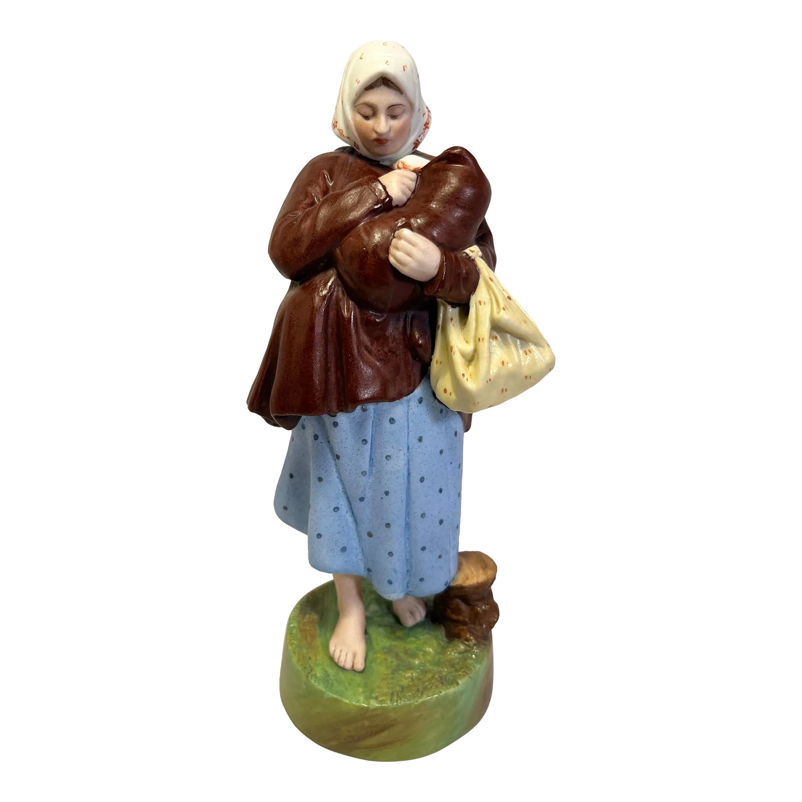 Antique 19th Century F. Gardner Porcelain Figurine | Chairish