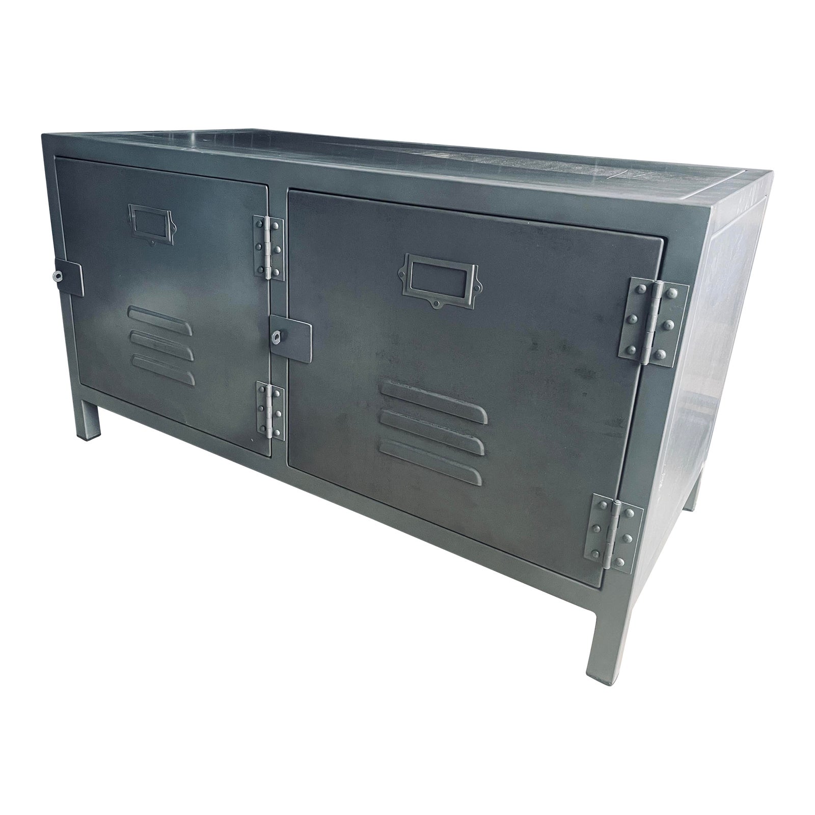 Restoration Hardware Vintage Steel Foot Locker | Chairish