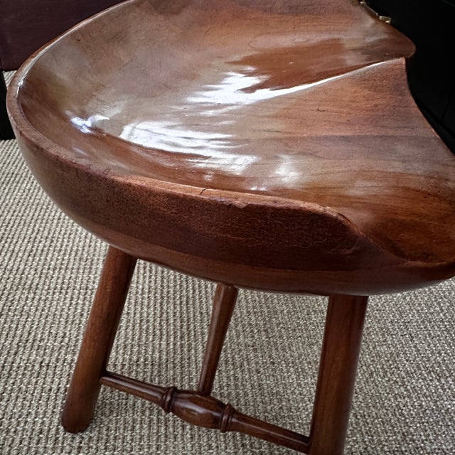 Early 20th Century Vintage Wood "Milking" Stool | Chairish