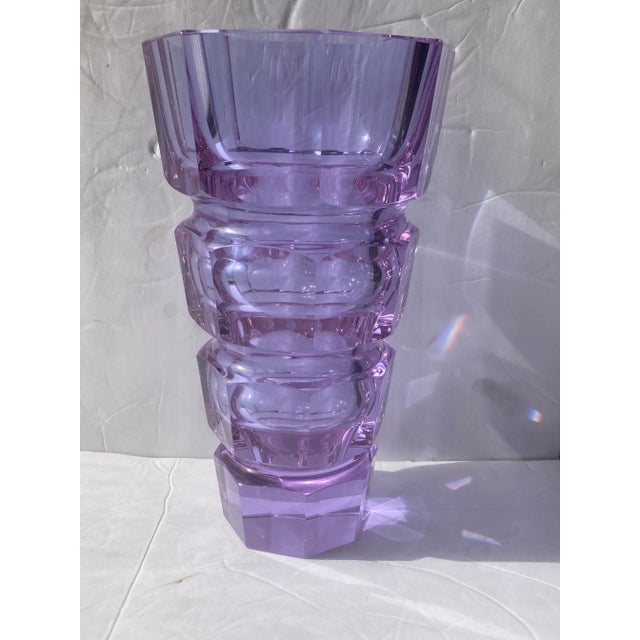 1990s Alexandrite Moser Large Glass Vase | Chairish