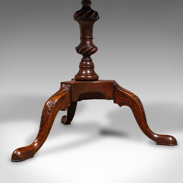 1850's Antique Pie Crust Side Table | Chairish