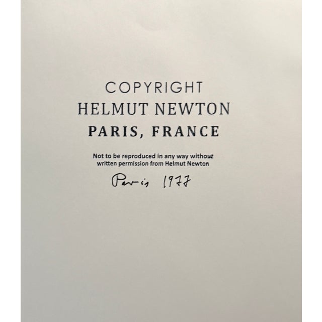 Helmut Newton "Rue Aubriot, Paris 1975" Hand Signed Vintage Silver ...