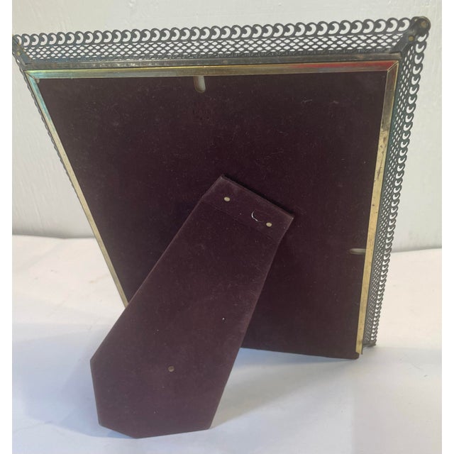 Black Brass Filigree Picture Frame | Chairish