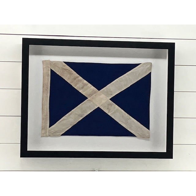 Framed Signal Flag Coastal Wall Art Letter "M" | Chairish