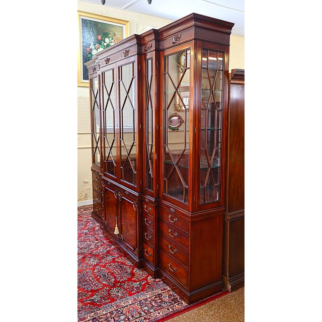 Millender Furniture Mahogany Bookcase Breakfront China Cabinet After ...