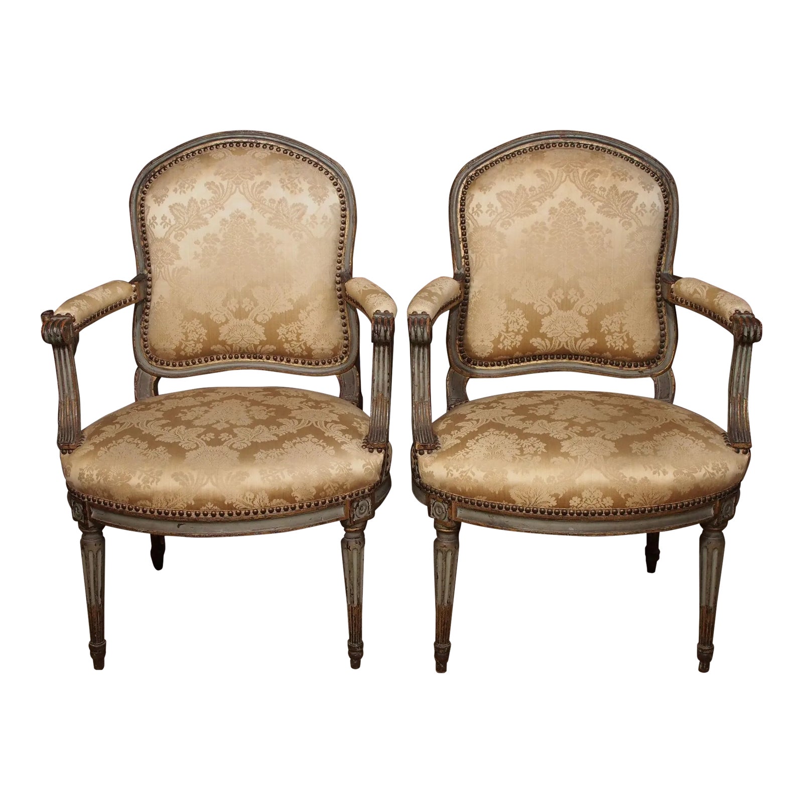18th Century Set of Six Transition Armchairs Stamped F.Geny | Chairish