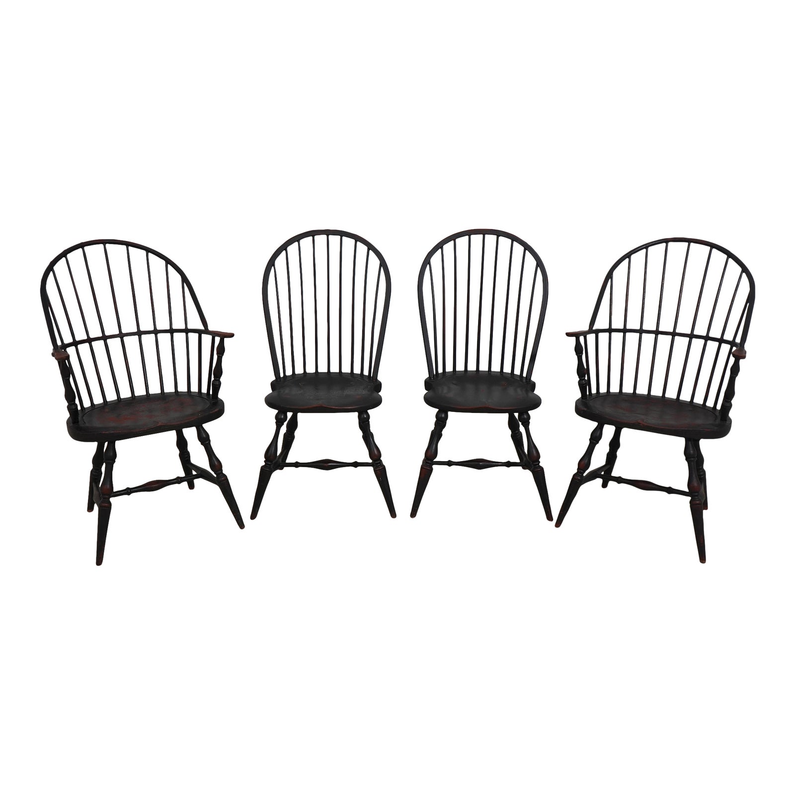 Set of 4 Luigi Rossi Benchmade Windsor Dining Room Chairs | Chairish