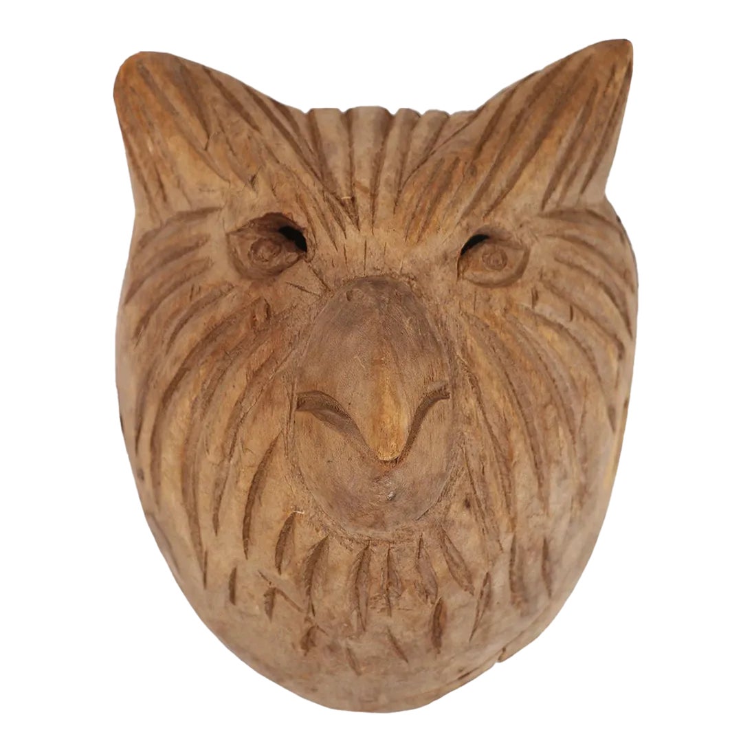 1972 Wooden Peruvian Folklore Owl Mask | Chairish