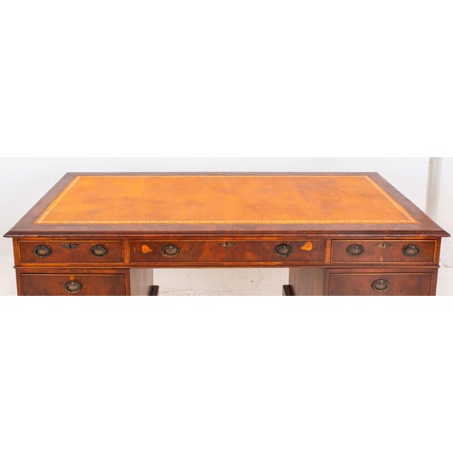 George III Style Mahogany Executive Desk | Chairish