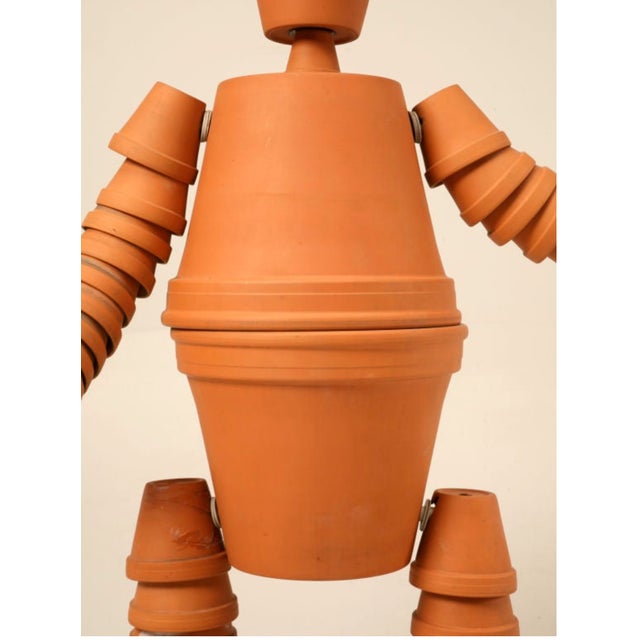 Vintage English Terra-Cotta Pot Man Sculpture for Home, Garden Cty ...