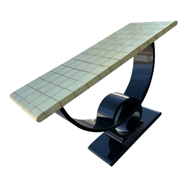 Vintage 1980’s Jay Spectre Gilt 24-Karat Gold Leaf & Black Lacquer ...