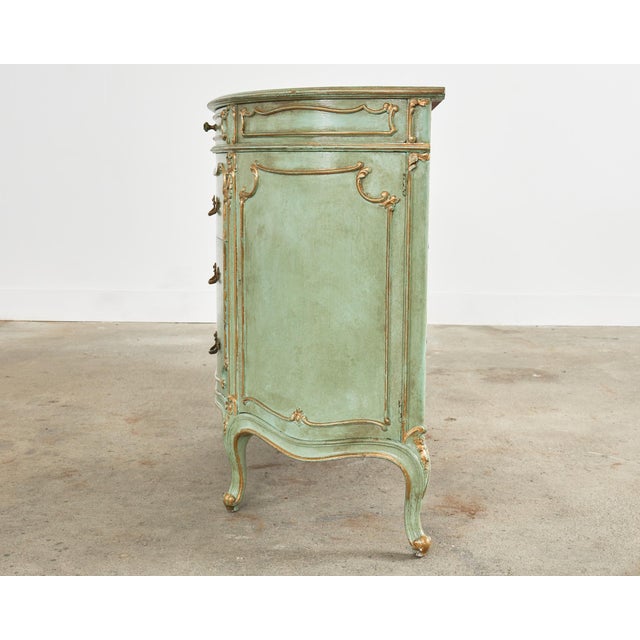 19th Century Louis XV Style Lacquered Bow Front Demilune Sideboard ...
