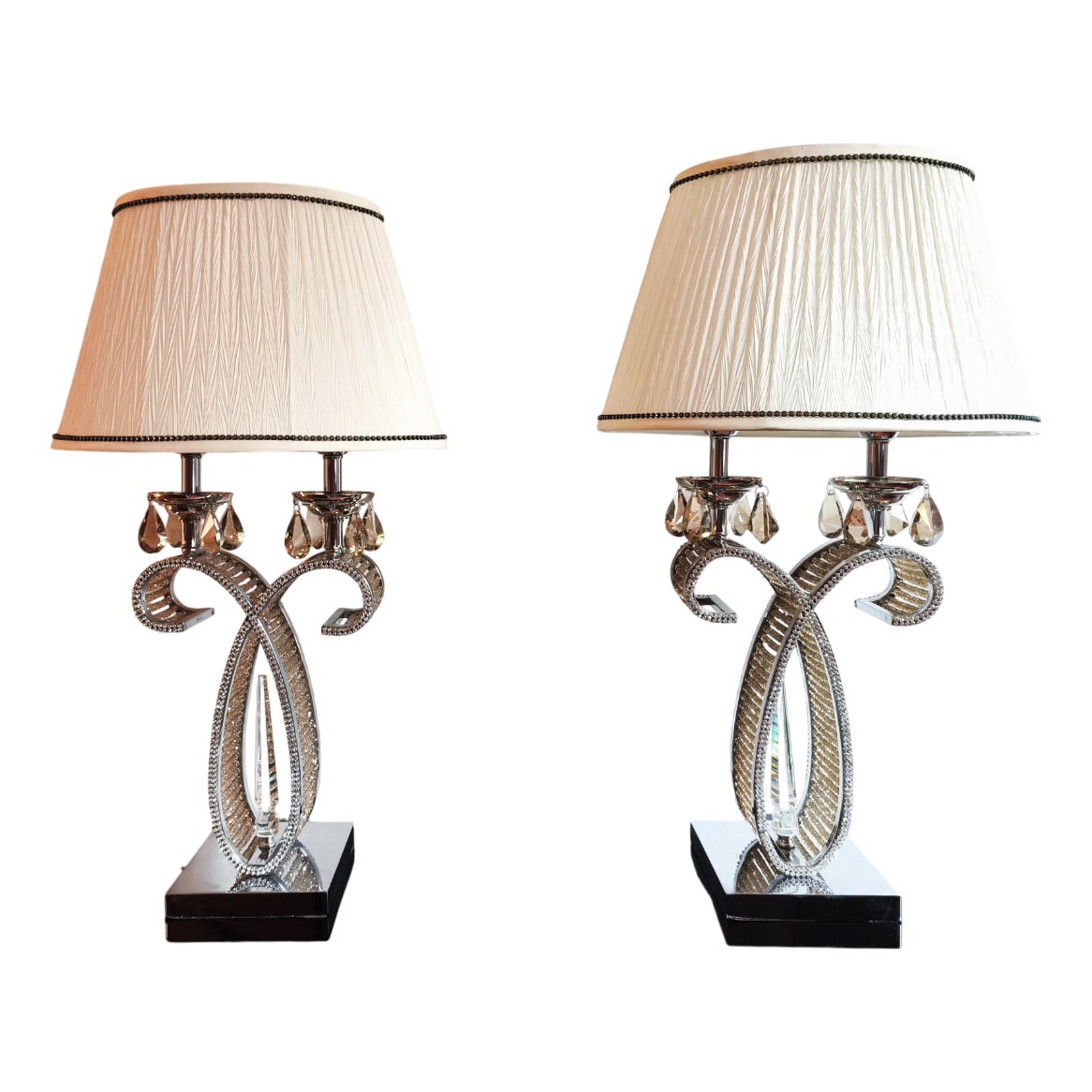 Table Lamps with Swarovski Crystals from Gallo Design, 2000s, Set of 2 ...