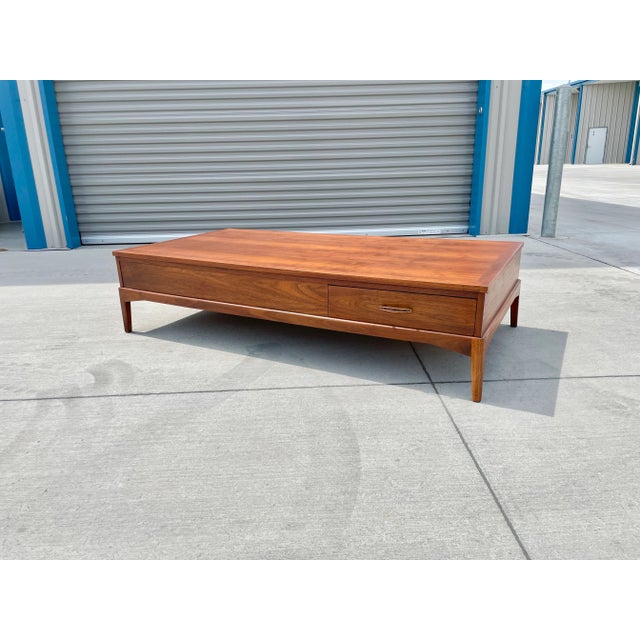 1960s Mid Century Walnut Rhythm Coffee Table Designed by Lane | Chairish