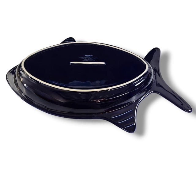 Cobalt Blue Chantal Fish Platter Serving Plate 16" | Chairish