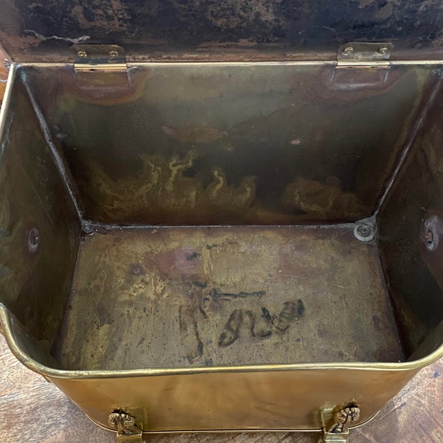 Mid 20th Century Vintage Brass Tinder Box With Scrolled Feet and ...