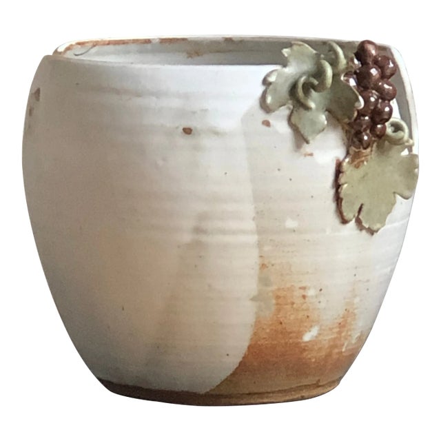 Large Late-20th Century Open Mouth Studio Pottery Vase / Cachepot ...